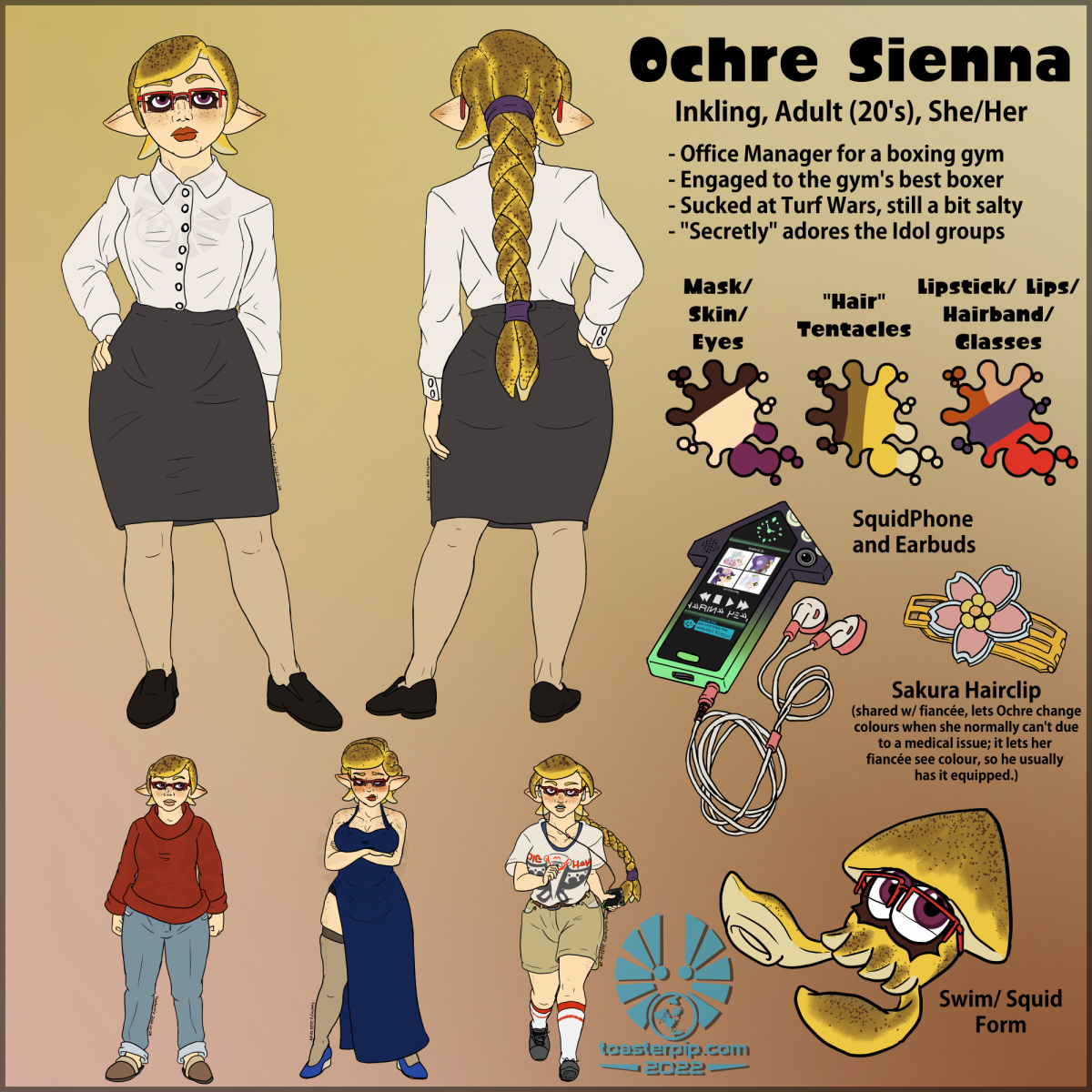 Refsheet - Ochre Sienna 2022 | Design, Illustration, Comics by Philippe Mandin